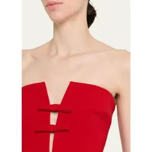 THE NEW ARRIVALS ILKYAZ OZEL Noa Strapless Plunging Column Gown
