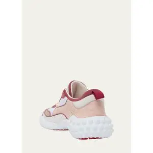 CHRISTIAN LOUBOUTIN Mara Mixed Leather Runner Sneakers - Light Pink