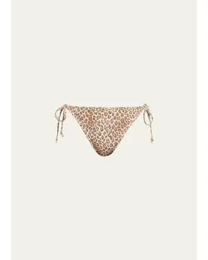 Ramy Brook Benni Leopard Bikini Bottoms - Light Leopard