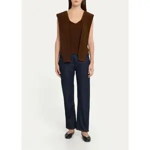 Cara Cara Ember Fitted V-neck Combo Top