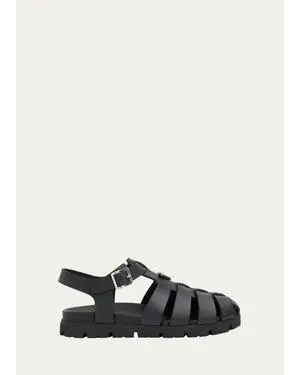 Prada Soft Cage Rubber Fisherman Sandals