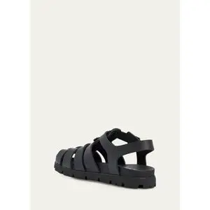 Prada Soft Cage Rubber Fisherman Sandals
