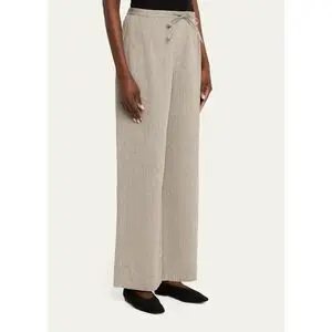Loulou De Saison Clark Loose Fit Linen-cotton Pants