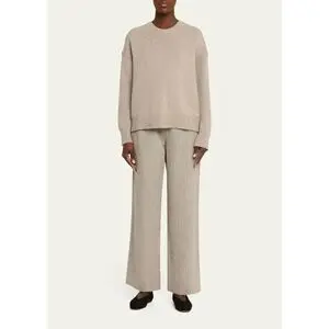 Loulou De Saison Clark Loose Fit Linen-cotton Pants