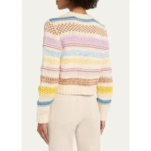 Cinq À Sept Suki Denim & Wool Combo Cardigan