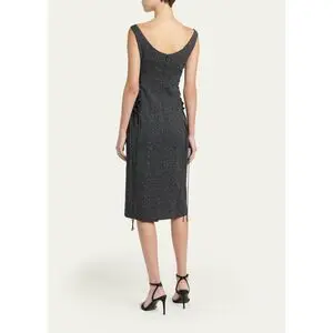 Alexander McQueen Sleeveless Laced Sheath Dress