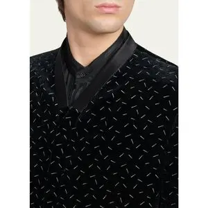 Giorgio Armani Stamped Silk-blend Velvet Blazer