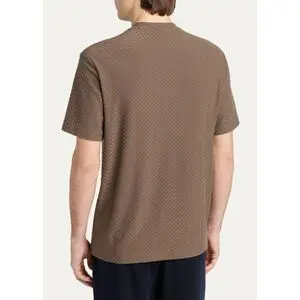 Giorgio Armani Wool Textured Chevron Crewneck T-shirt
