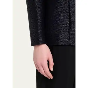 Giorgio Armani Metallic Raffia Single-breasted Jacket
