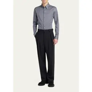 Giorgio Armani Cotton Micro-geometric Sport Shirt