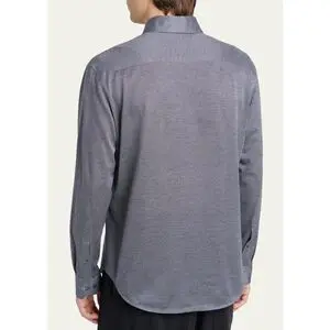 Giorgio Armani Cotton Micro-geometric Sport Shirt