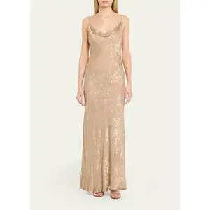 L'Agence Christine Burnout Satin Gown