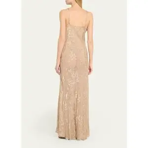 L'Agence Christine Burnout Satin Gown