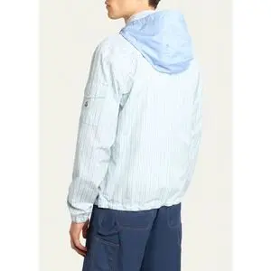 Moncler Havas Stripe Full-zip Hooded Shirt Jacket - Multi