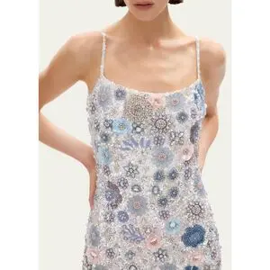 Rachel Gilbert Francesca Beaded Fit & Flare Mini Dress