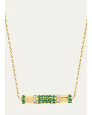 GRAZIELA 18k And Diamond Cavaletti Necklace - Emerald
