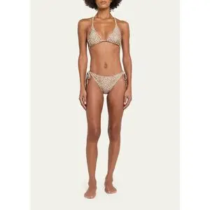 Ramy Brook Nikoleta Leopard Triangle Bikini Top
