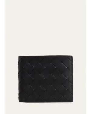 Bottega Veneta Intrecciato Leather Bifold Wallet - Black