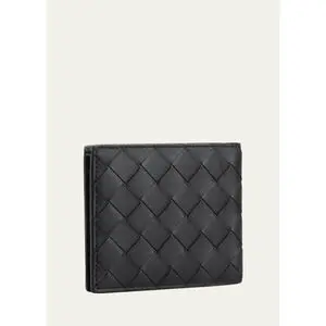 Bottega Veneta Intrecciato Leather Bifold Wallet - Black