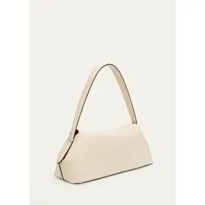 TOTEME T-lock Grained Leather Shoulder Bag - Milk