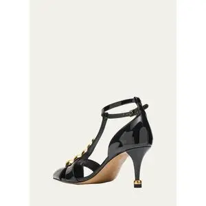 Chloé 70mm Cleia Studded Patent Leather Pumps