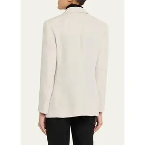 Giorgio Armani Linen Single-breasted Blazer Jacket