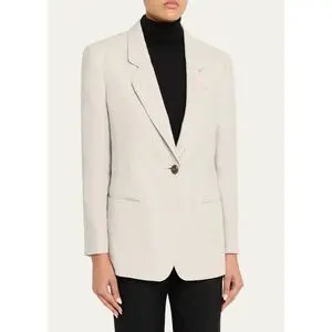 Giorgio Armani Linen Single-breasted Blazer Jacket