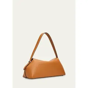 TOTEME Grained Leather T-lock Shoulder Bag - Tan