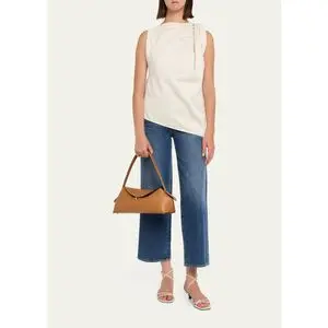 TOTEME Grained Leather T-lock Shoulder Bag - Tan