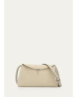 TOTEME T-lock Rope Clutch Bag - Pearl
