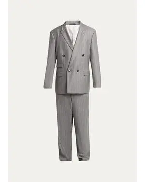 Giorgio Armani Wool Pinstripe Oversized Double-breasted Suit