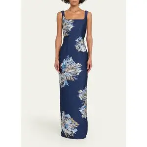 Saloni Bora Brocade Column Dress