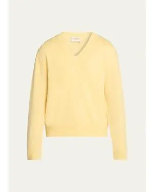 Officine Générale V-neck Wool Sweater - Vanilla