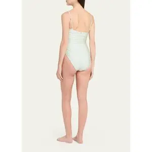 Simkhai Laine Ruched One-piece Swimsuit