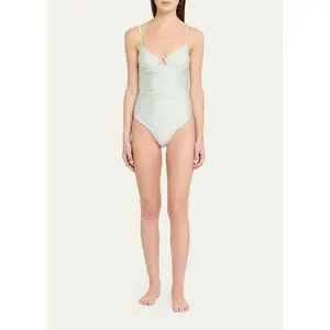 Simkhai Laine Ruched One-piece Swimsuit
