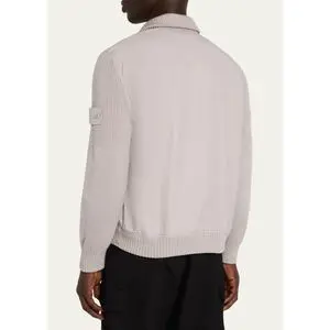 Stone Island Wool And Cotton Hybrid Knit Blouson