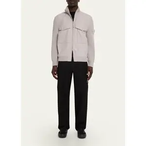 Stone Island Wool And Cotton Hybrid Knit Blouson