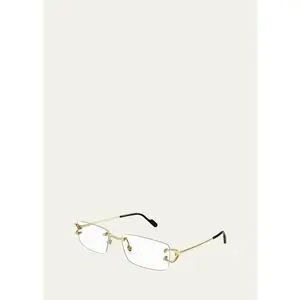 Cartier Rimless Metal Optical Glasses