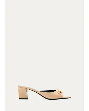 Gucci 55mm Signora Leather Mules - Mole