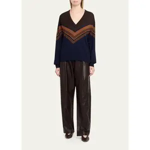 A.L.C. Nicole Chevron Wool Sweater