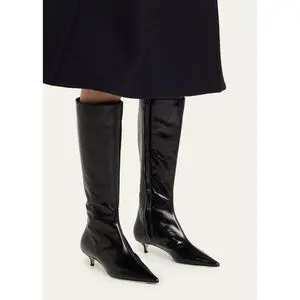 JIMMY CHOO 35mm Amis Shiny Leather Knee-high Boots