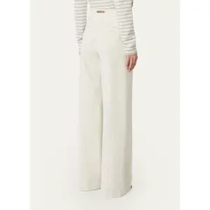Max Mara Dentice Wide-leg Stretch Cotton Twill Pants