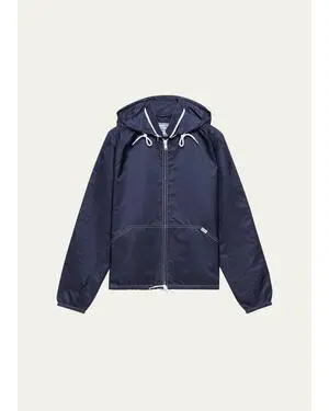 Prada Re-nylon Zip-up Jacket - Blue