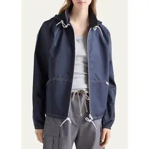 Prada Re-nylon Zip-up Jacket - Blue