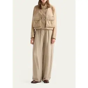 Prada Washed Re-nylon Jacket - Camel