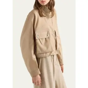 Prada Washed Re-nylon Jacket - Camel