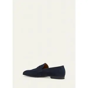 TOM FORD Sean Suede Penny Loafers - Black
