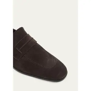 TOM FORD Sean Suede Penny Loafers - Black