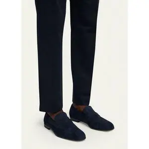 TOM FORD Sean Suede Penny Loafers - Black