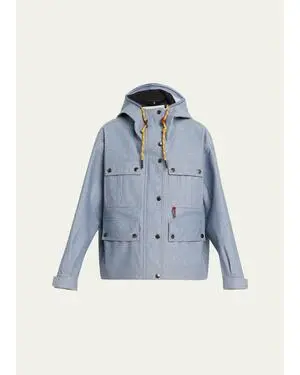 Moncler Beziers Chambray Field Jacket - Blue